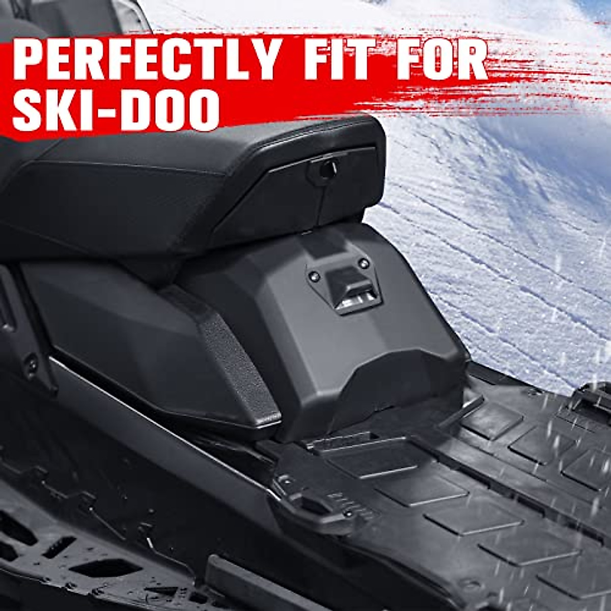 A & UTV PRO Snowmobile Low Profile Battery Compartment Cover Compatible with Ski-Doo Rev Gen4 Freeride Summit Accessories, Replace OEM # 860201505, Black, 1PCS