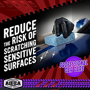 AIDEA Microfiber Applicator Pads-8PK, Microfiber Sponge, Car Wash Pads, Cleaning Pads, Great for Applying Wax, Sealants & Other Conditioners-Blue