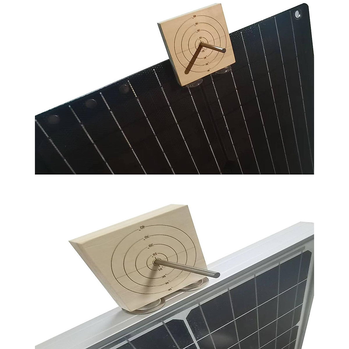 Solar Angle Guide for Lifting Portable and Rigid Solar Panel Efficiency - ActuEgo Solar Angle Finder Solar Tacker Solar Panel Accessories Vertical Incidence Wooden Sun Angle Guide Solar Tools