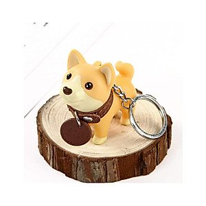 DomeStar Cute Dog Key Chain, Shiba Inu Keyring Keychain for Boys Girls Kids Children Adults, Super Adorable Dog Key Ring
