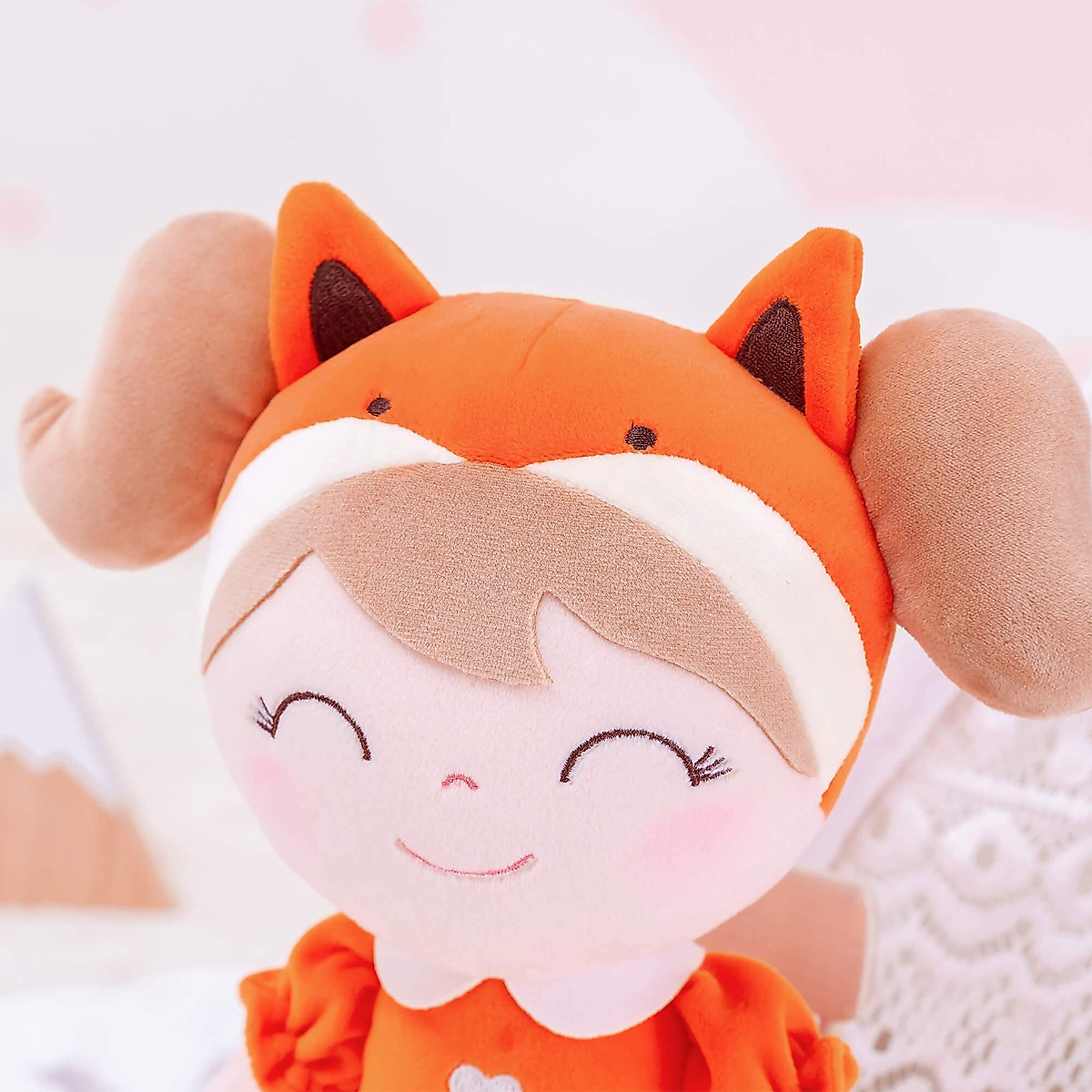 Gloveleya Dolls Baby Plush Toy Girl Toys Girl Gifts First Baby Doll Soft Toys Plush Fox Toy 15" with Gift Bag