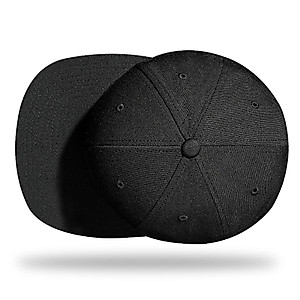 Snapback Hats for Men-Flat Bill Hats,Mens Hats Snapback,Skull Skeleton Hat,Snap Backpack Hat,Black Baseball Cap Gift for Men