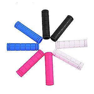 Yizel Bike Handlebar Grips, 4 Pairs, Non Slip Rubber Mountain Bicycle Handlebar BMX/MTB Bike Grips for Kids Girls Boys