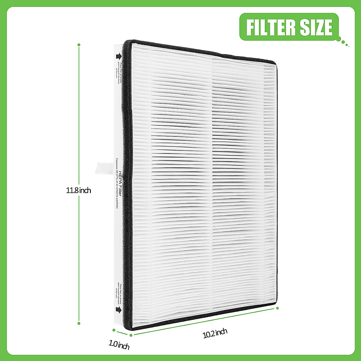 Hichoryer MD1-0022 Replacement Filter, Compatible with Vornado Air Purifier Models AC300, AC350, AC500, AC550, PCO200, PCO300 and PCO500, 2 HEPA Filter MD1-002 + 4 Pre-Filter MD1-0023