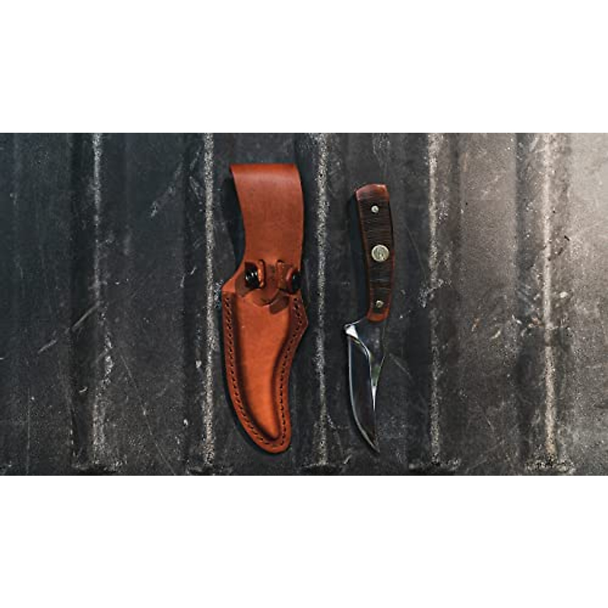 Old Timer Generational USA Series 152OTG Sharpfinger Fixed Blade Knife with Stainless Steel Clip Point Skinner Blade, Bone Handle, and Made in USA for Hunting, Skinning, Field Dressing and Outdoors