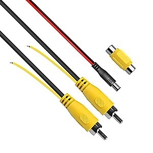 GreenYi Double-Shielded Car RCA Rear View Camera Video Extension Cord(32.8FT / 10M), Pure Copper Back Up Rearview Reverse Cam Male to Male AV Connector Adapter Wire