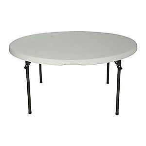 Lifetime 60" Round Folding Table (Set of 15) Finish: White Granite/Gray