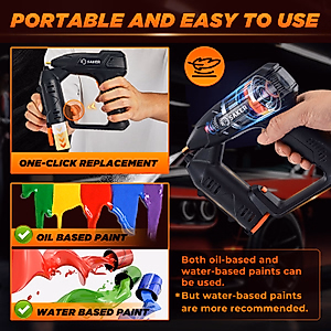 Saker Spray Bottles Set for Saker Paint Sprayer Gun 6 Spray Bottles 6 Spray Nozzles and 6 Nozzle Cleaning Needles for Saker Paint Sprayer SK-SG04B SK-SG08A