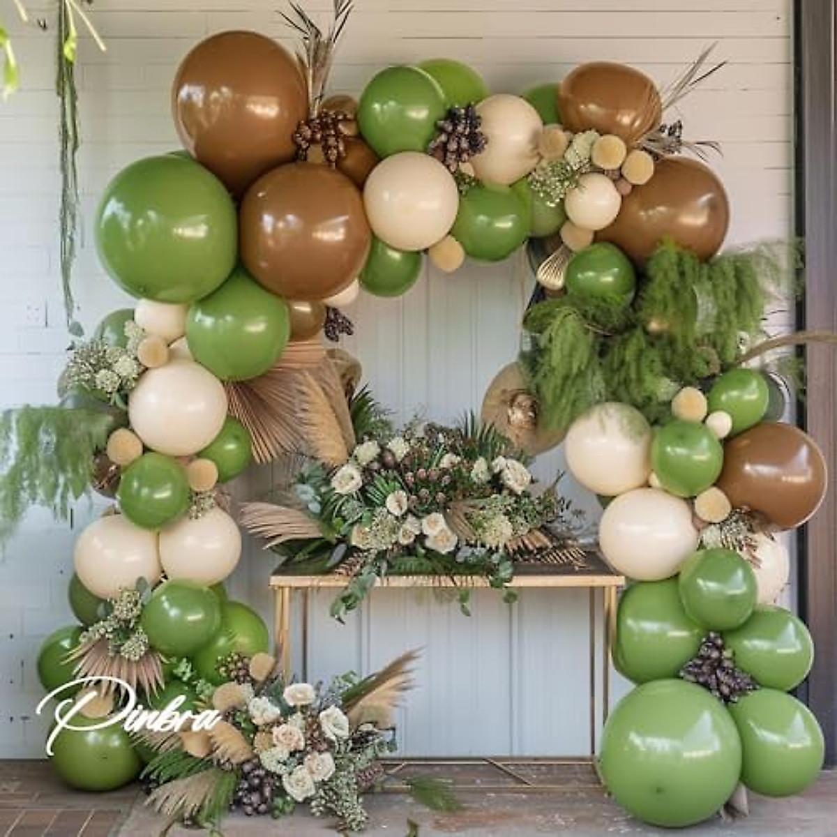 Double Stuffed Olive Green Balloon Garland Kit - Sage Green Balloons Different Sizes 18/12/5 Inch for Baby Shower Birthday Tropical Jungle Safari Theme Party Decoration