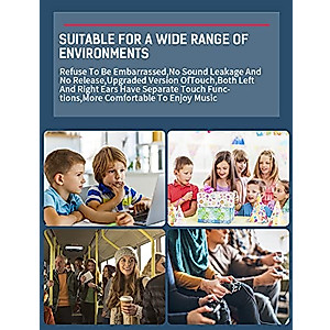 Togetface Kids Wireless Headphones - Cool Shape with Bluetooth 5.1 Headphones, Built-in Microphone, 36 Hours Playtime, IPX5 Waterproof, Touch Control, Suitable for, Sports, Travel, Work, etc.