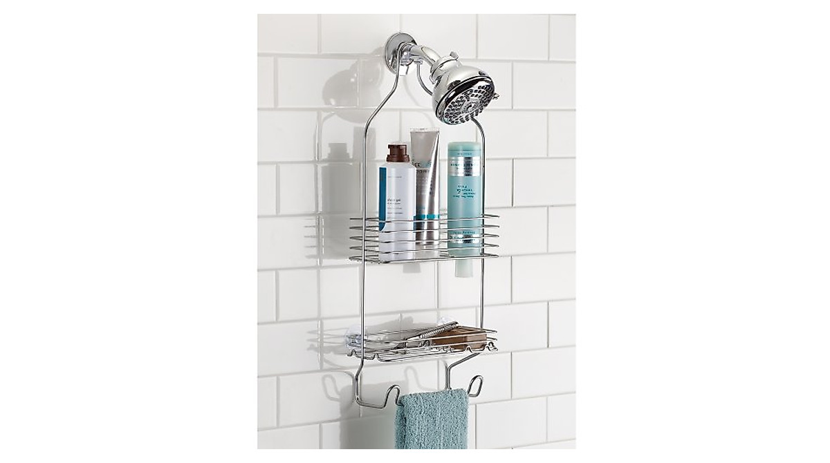 Organize Your Shower with iDesign Silver Caddy