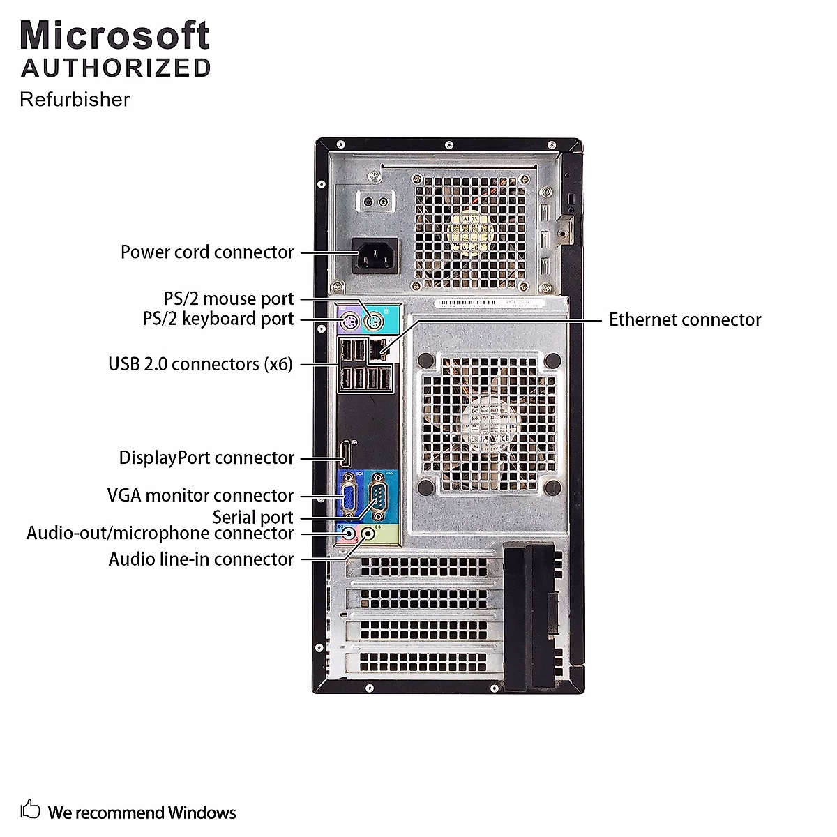 DELL OPTIPLEX 790 TW Desktop Computer,Intel Core I7-2600 up to 3.8G,16G DDR3,2T,DVD,WiFi,HDMI,VGA,DP Port,BT 4.0,Win10Pro64(Renewed)-Multi-Language Support English/Spanish