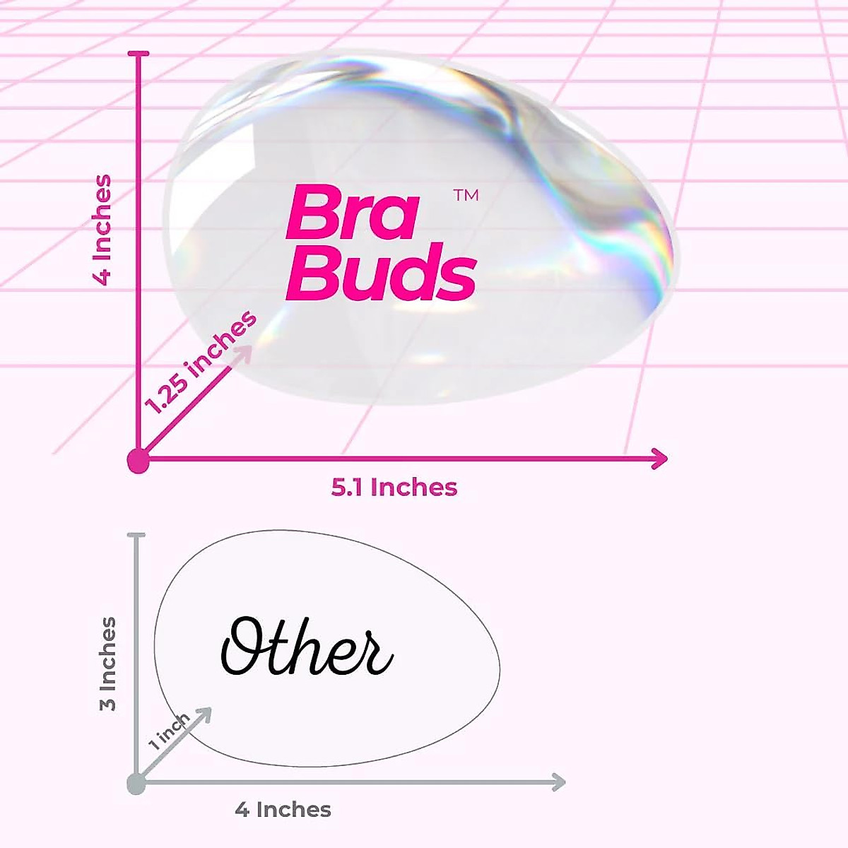 Unclockable Bra Buds - Implant-Grade Silicone Bra Inserts - Clear Gel Push-Up Pads - Affirming Design for Transgender, NB, Drag Queens, Crossdressing