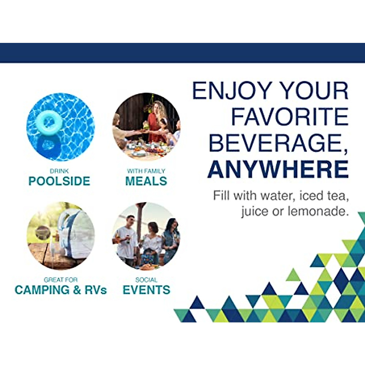 Arrow Ultra Drink Dispenser for Fridge, 2 Gallon - Plastic Beverage Dispenser with Spigot for Easy Dispensing - BPA Free Clear Plastic - Convenient Handle, Easy-Pour Spout