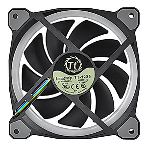 Thermaltake CL-F054-PL12SW-A Riing Plus 12 LED RGB Radiator Fan - Black (Pack of 5)