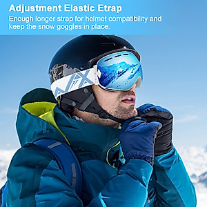 EXP VISION Ski Snowboard Goggles with Balaclava Ski Mask for Women Men and Younth, OTG Snow Goggle Anti Fog Winter Face Mask