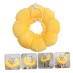 DOITOOL 3pcs Elizabeth Circle Collars for Dogs After Surgery Pet Cat Recovery Collar Surgery Collar Pet Kitten Cone Collar Cat Cone Cat Wooden Stick Dog Cone Conical Pp Cotton Cat Headgear