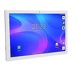 LBEC 10 Inch Tablet, 1920x1200 IPS for 11 Silver Tablet 2.4G 5G WiFi for Office (US Plug)