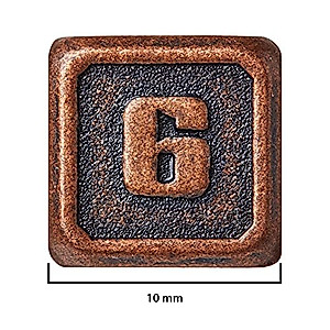 Wiz Dice - Metal Dice Set - DND Dice Set for Tabletop RPG Adventure Games - Polyhedral Dice Set, Suitable for Dungeons and Dragons and Dice Games Alike - Ancient Copper - 10 mm - 7 ct