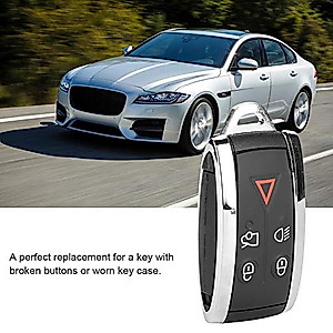 Senyar Car Key Fob, Car Remote Key Fob Shell Case Replacement Fits for Jaguar XF 2009-2012 for Jaguar S-Type 2007-2008 5 Button