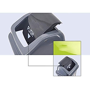 LSNLNN Waste Bin,Trash Cans,Dustbins 20~60 Litre, Thicken Plastic Multifunction Hotel Outdoor Office Industry Gray Indoor/Outdoor,40L,40L