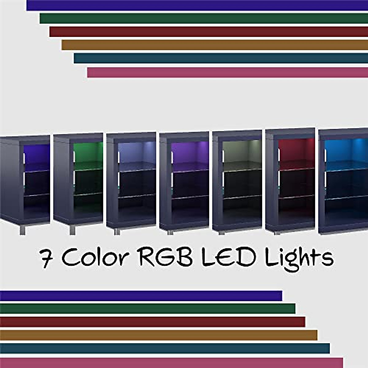 Ameriwood Home Lumina Fireplace Stand, TVs up to 70", Graphite Gray