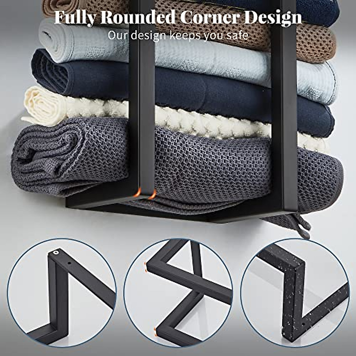 Bathroom Wall Towel Rack, Bathroom Organization, Bath Towel Holder, Wall Towel Storage, Mounted Towel Rack Holder