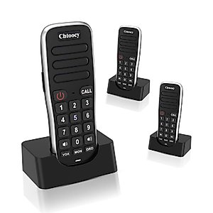 Chtoocy Rechargeable Intercoms Wireless Handheld for Home 1 Mile Range 10 Channel, Chtoocy Rechargeable Wireless Intercom System for Home Business Office, Family Communication System (3 Packs, Black)