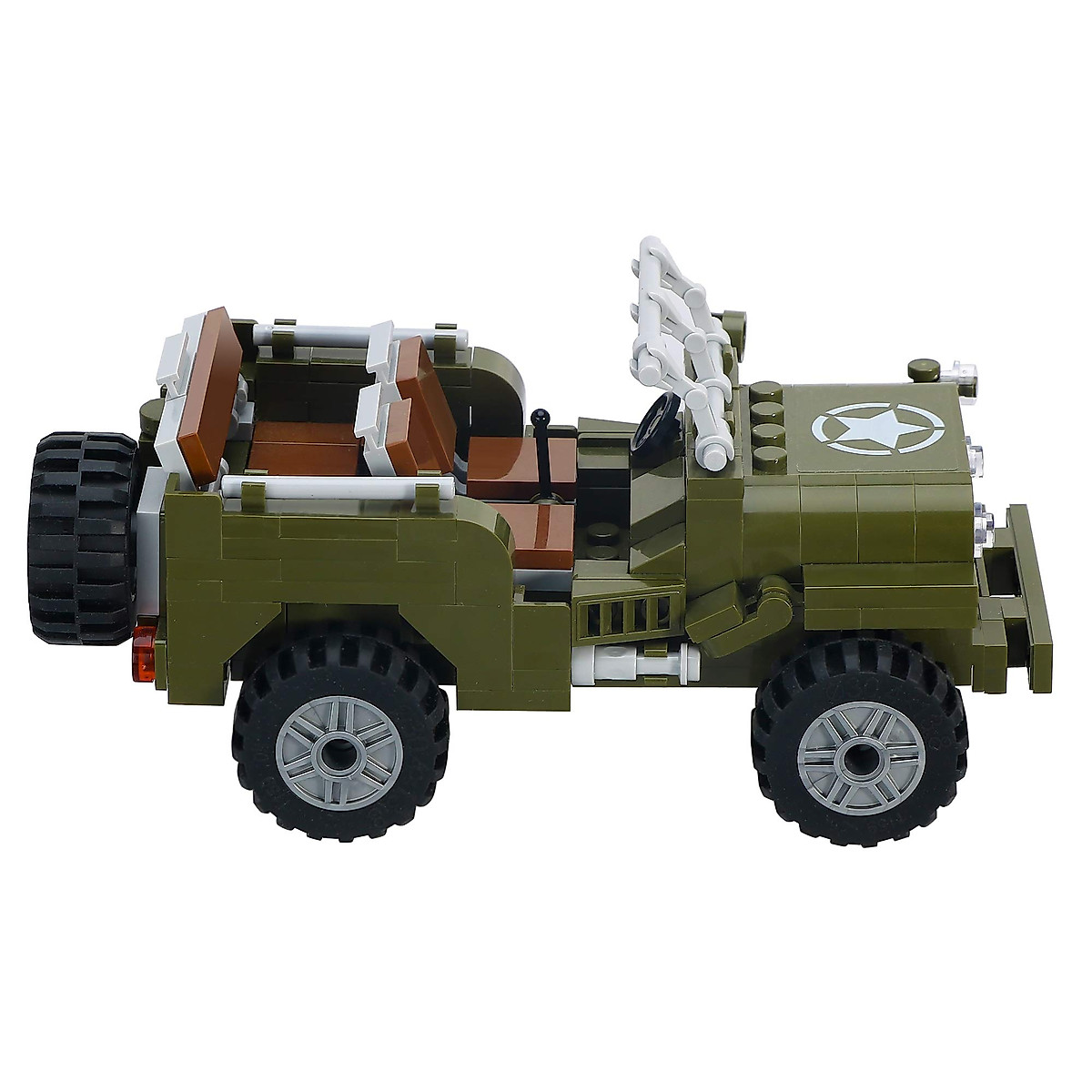 Olimond Toys Military Vehicle Building Sets Army Truck Building Kit WW2 Willys Car Model Building Toys for Kids Aged 6-12 (272 pcs)