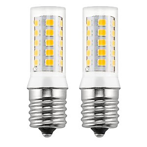 PANDEELS 5304517886 KEID28A KEL2811 Refrigerator Bulb, KEID28M E17 3W LED Freezer Light Bulbs Replaces KEI D28A, KEI D28M, KEL 2815, 5304498578, 241552807, 297114000 (AC100-130V,Pack of 2)