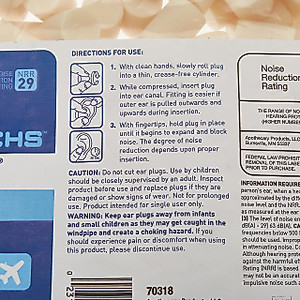 Flents Ear Plugs, 100 Pair for Sleeping, Snoring, Loud Noise, Traveling, Concerts, Construction, & Studying, Foam Earplugs, NRR 33 **New Formula**