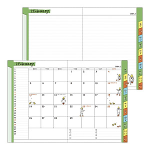 Midori Pocket Diary 22251006 Weekly Planner, 2024, A6, Clover Pattern, Starts January 2024 (Uncle Pattern (Monthly))