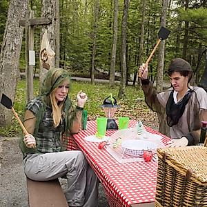 2pcs Leather Fly Swatter, Manual Heavy Duty Flyswatter with Long Wood Handle and Hanging Rope Durable Fly Swatter Catcher Wasp Swatter for Indoor Outdoor Home Fly