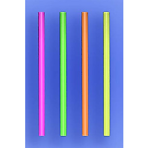 Wow Plastic Disposable Plastic Drinking Straws - 250 count (neon) (Neon).