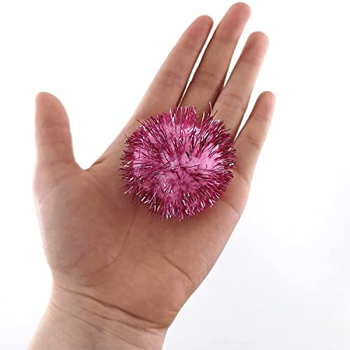 Hulless 20 Pcs 2 Inch Cat Sparkle Balls Toy Interactive Balls for Kittens Exercise and Cats Play and Chase