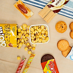 Korean Snack Box Variety Pack - 46 Count Snacks Individual Wrapped Gift Care Package Bundle Sampler Tiktok Asian Challenge Assortment Mix Candy Chips Cookies Ramen Gummy Treats for Kids Children