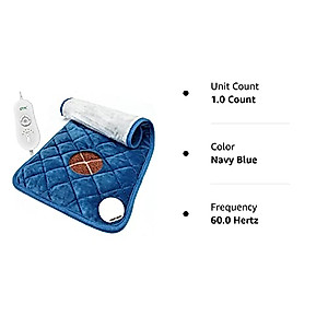 UTK Ultra-comfort Infrared Weighted Heating Pad, 2.2lbs Jade Stone Filled Electric Heat Pads for Pain Relief - 12" x 24" Ultra-soft Velvet, 6 Heat Settings & Auto Shut Off for Back, Neck and Shoulders