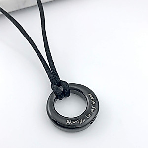 Urn Necklaces for Ashes "Always in My Heart" Ashes Necklace Cremation Jewelry Keepsake Holder Memorial Necklace