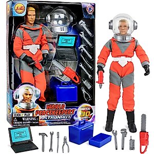 Click N' Play 12" Astronaut Action Figure Space Exploration Playset with Accessories | Birthday Gift, Science Kit, NASA Inspired Space Toys for Kids Toddlers Girls and Boys