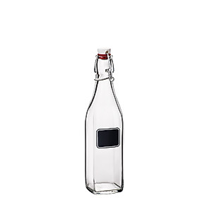 Bormioli Rocco Swing Bottle with Chalkboard, 8.5 oz, Clear