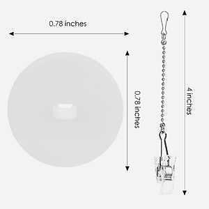 Delur 10 Pack Adhesive Ceiling Hooks & 4Pcs 4 Inch Hanging Chains, Self Adhesive Wall Hook Sticky Small Transparent Reusable Waterproof Disc Sticker Hanger for Wedding Birthday Christmas Party Decor