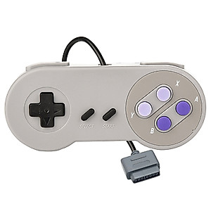 Super Nintendo SNES Controllers, AV Cable and Power Adapter Bundle for the Original Super Nintendo SNES Console System TBGS