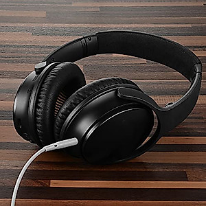 GEEKRIA Audio Cable with Mic Compatible with Bose QuietComfort SE, QC SE, QCSE, QC 45, QC 35 Series II, QC 25, 700 ANC Cable, 2.5mm Replacement Stereo Cord with Inline Microphone (4 ft / 1.2 m)
