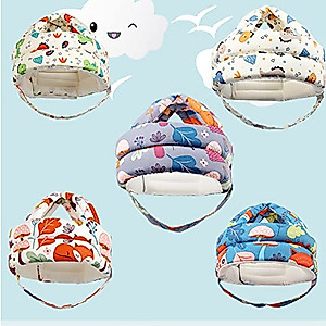 Surakey Toddler Walking Helmet, Baby Infant Anti-Bumping Bumper Protect Hat Safety Helmet Adjustable Breathable, Kids Anti-Fall Cushion Cap for Walking Running Playing Crawling (Orange)