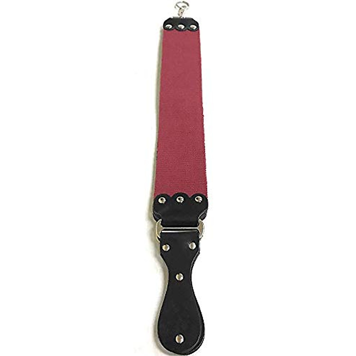 G.B.S Ultra Wide Straight Razor Strop Handmade Barber Leather Razor Strop for Sharpening Razor, Knives Dual Sharpening Strap Black and Maroon with Fine Edges blades 3" x 26" for Men