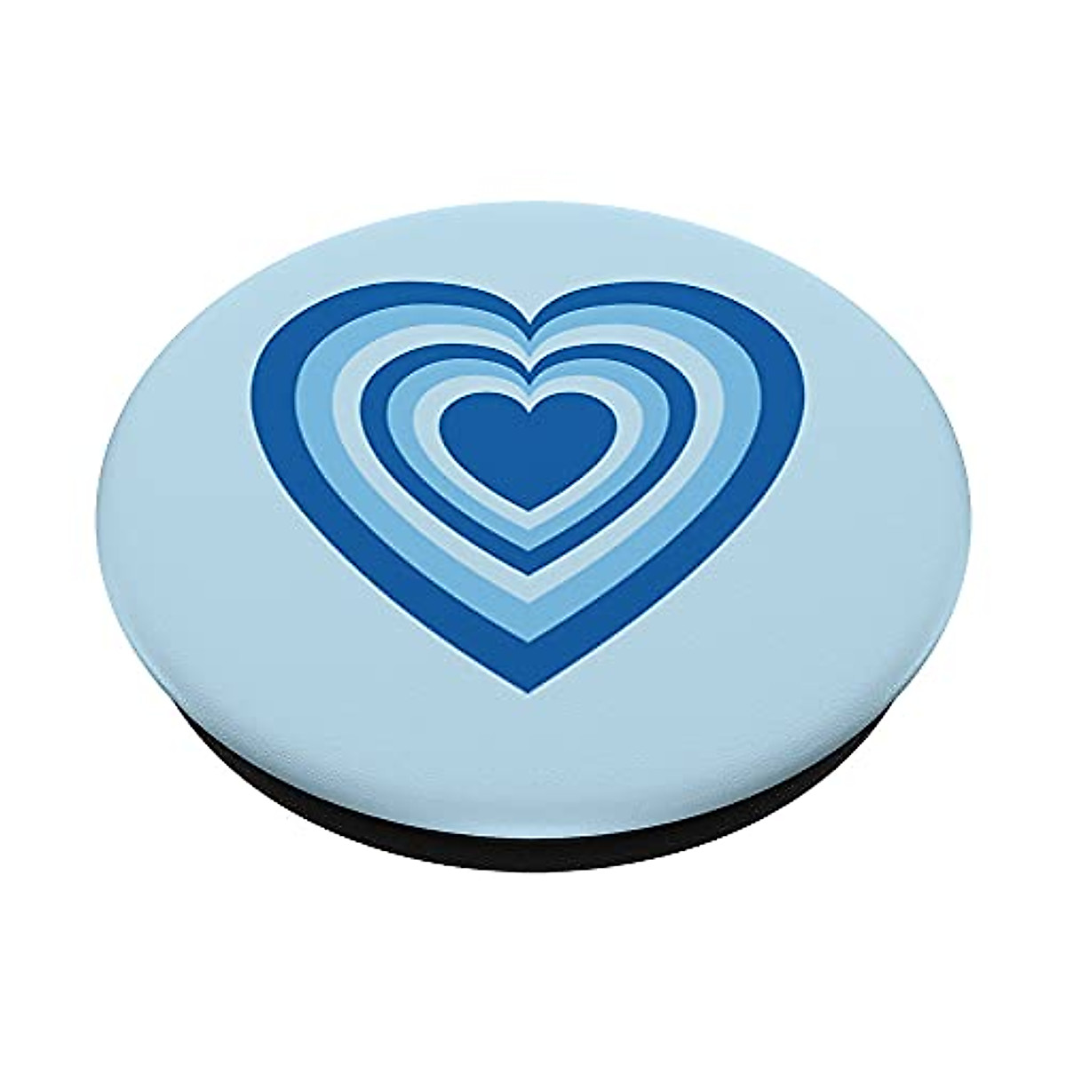 Blue Gradient Latte Heart Pattern Coffee Lovers PopSockets PopGrip: Swappable Grip for Phones & Tablets