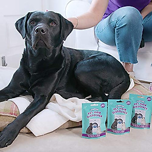 Vamoosh Pet Hair Dissolver 3 x 100g (1 box) Pet Hair Remover for Washing Machines – Dissolves dog hair, cat hair, horse hair etc in the laundry