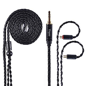 YINYOO Upgraded Replacement Earphones Cable 8 Core Silver Plated Copper IEM Cable with 2pin 0.78mm for kz zst zsn-pro-x zs10-pro zs10-pro-x dqs zex edx as16 cca CRA c10 c12 ccz Melody kbear ks1 ks2