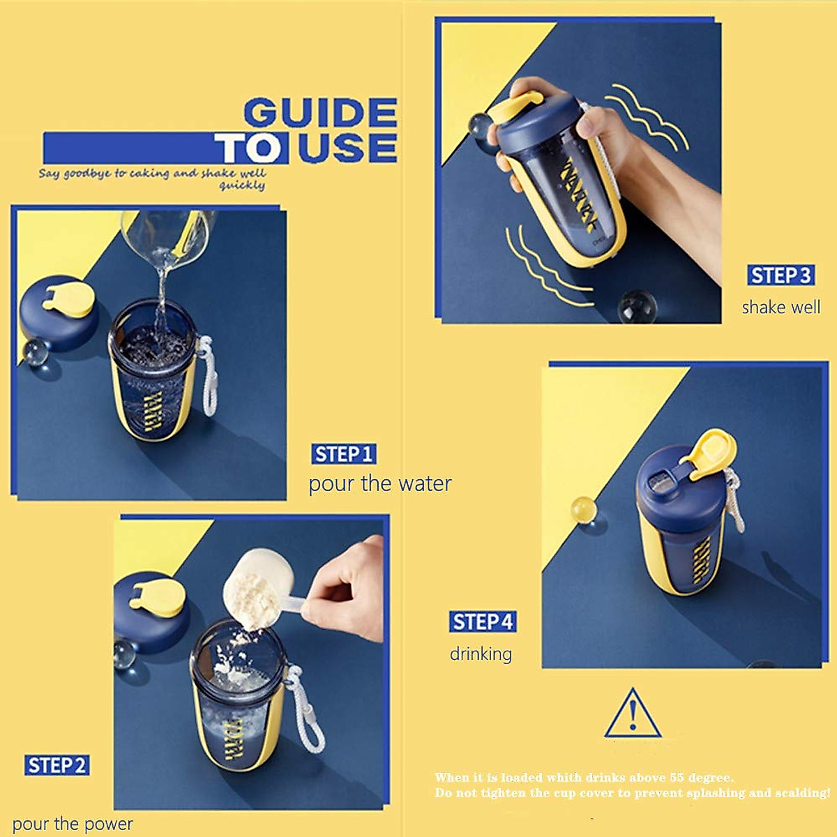 Shaker Bottle Perfect for Protein Shakes and Pre Workout Shaking Cup Protein Powder Milkshake Cup Sports Fitness Water Cup Mixes Protein Shaker Bottle，20-Ounce(Green)