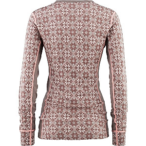 Kari Traa Rose Long Sleeve Women's Base Layer Top - 100% Merino Wool Fitted Knit Thermal Shirt, Taupe, X-Small